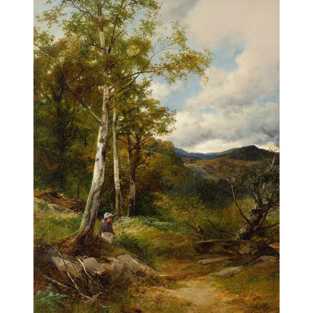 David Bates, Forest View With Distant Peaks, North Wales – Brave Fine Art
