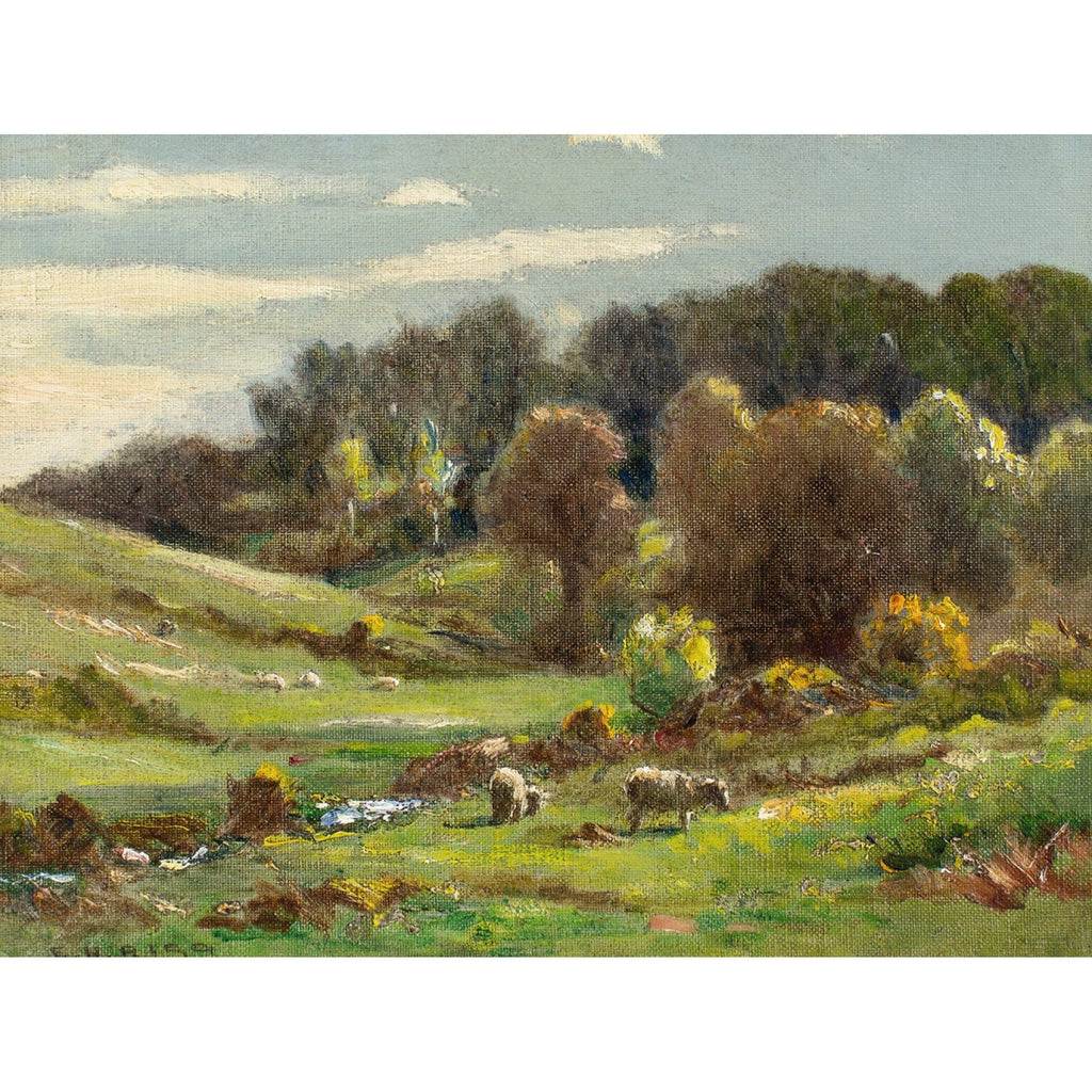 Ernest Higgins Rigg, Summer Landscape With Grazing Sheep