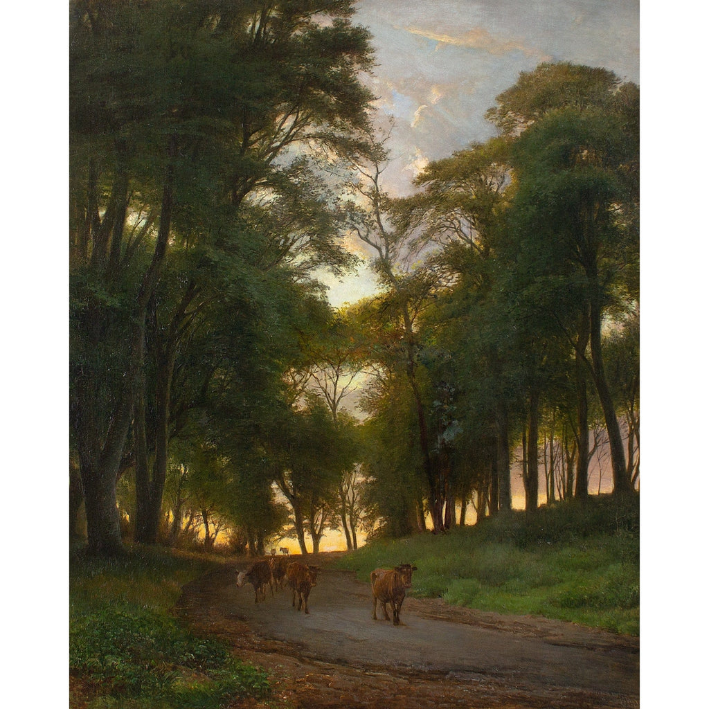 Edvard Petersen, Evening Landscape With Cattle – Brave Fine Art