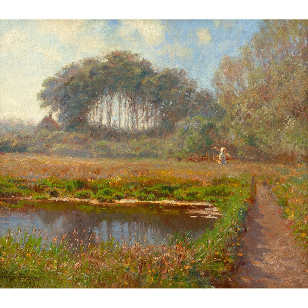 Viggo Langer, Summer Landscape With Pond – Brave Fine Art