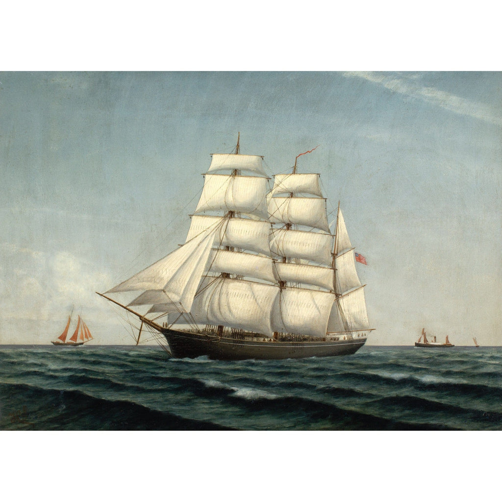 Early 20th-Century Danish School, Portrait Of An American Three-Masted