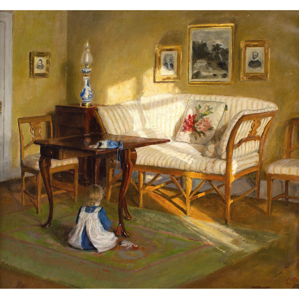 Caja Prytz, Sunlit Interior With Girl Playing – Brave Fine Art