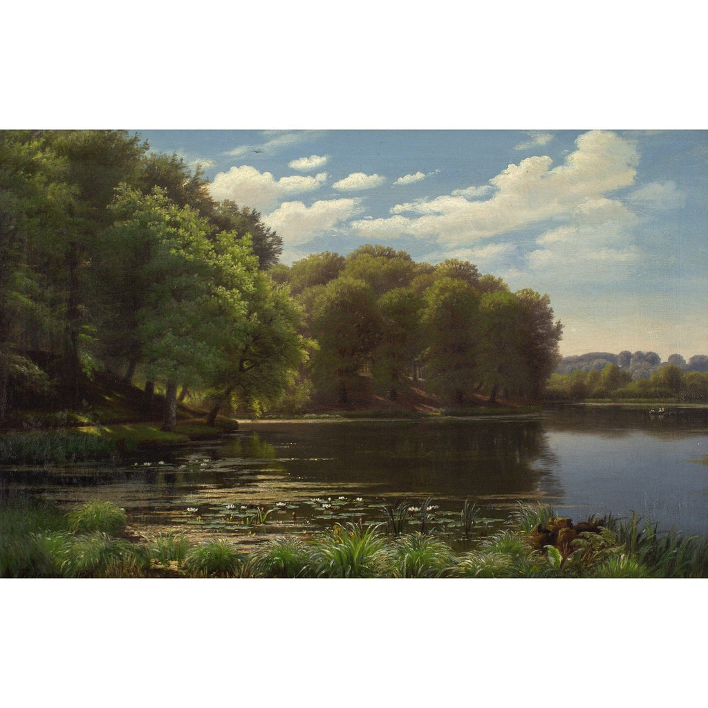Eiler Rasmussen Eilersen, Idyllic Landscape With Forest & Lake