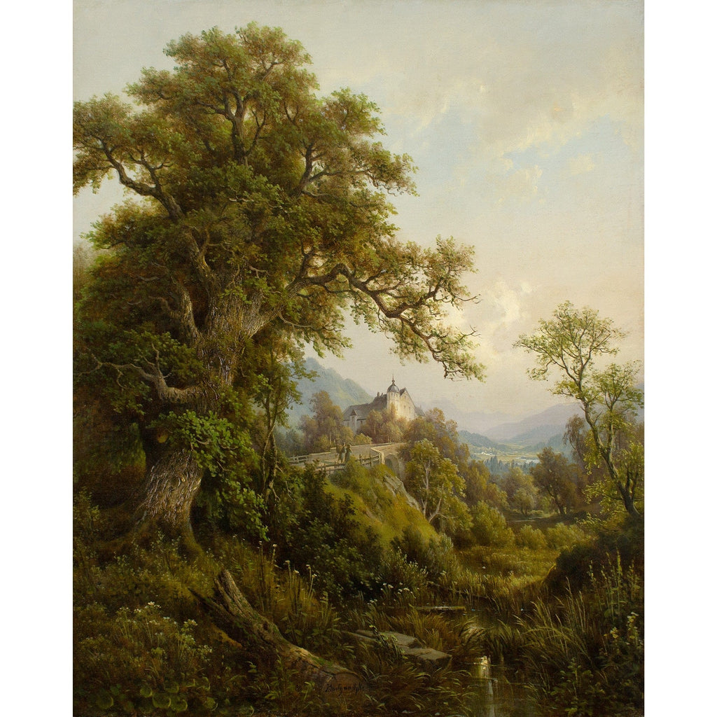 Joseph Jacob Burgaritzky, View Of Bregenz, Austria, With Lake Constanc