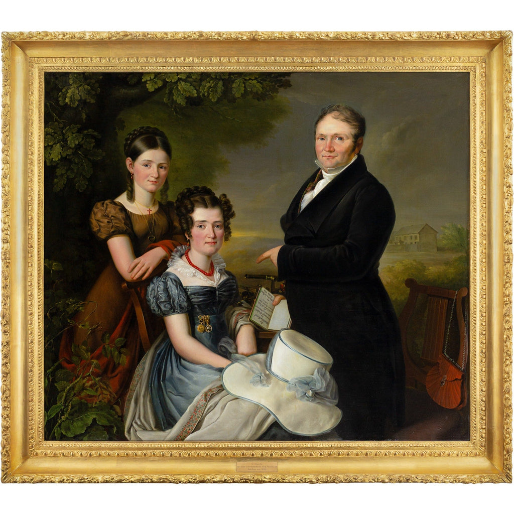 Carl Adolf Mende (Attributed), Portrait Of Jean Gerard Vonderbank & Fa