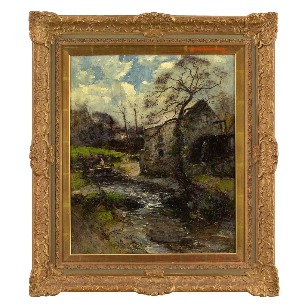 Joshua Anderson Hague, Landscape With Watermill & Bridge