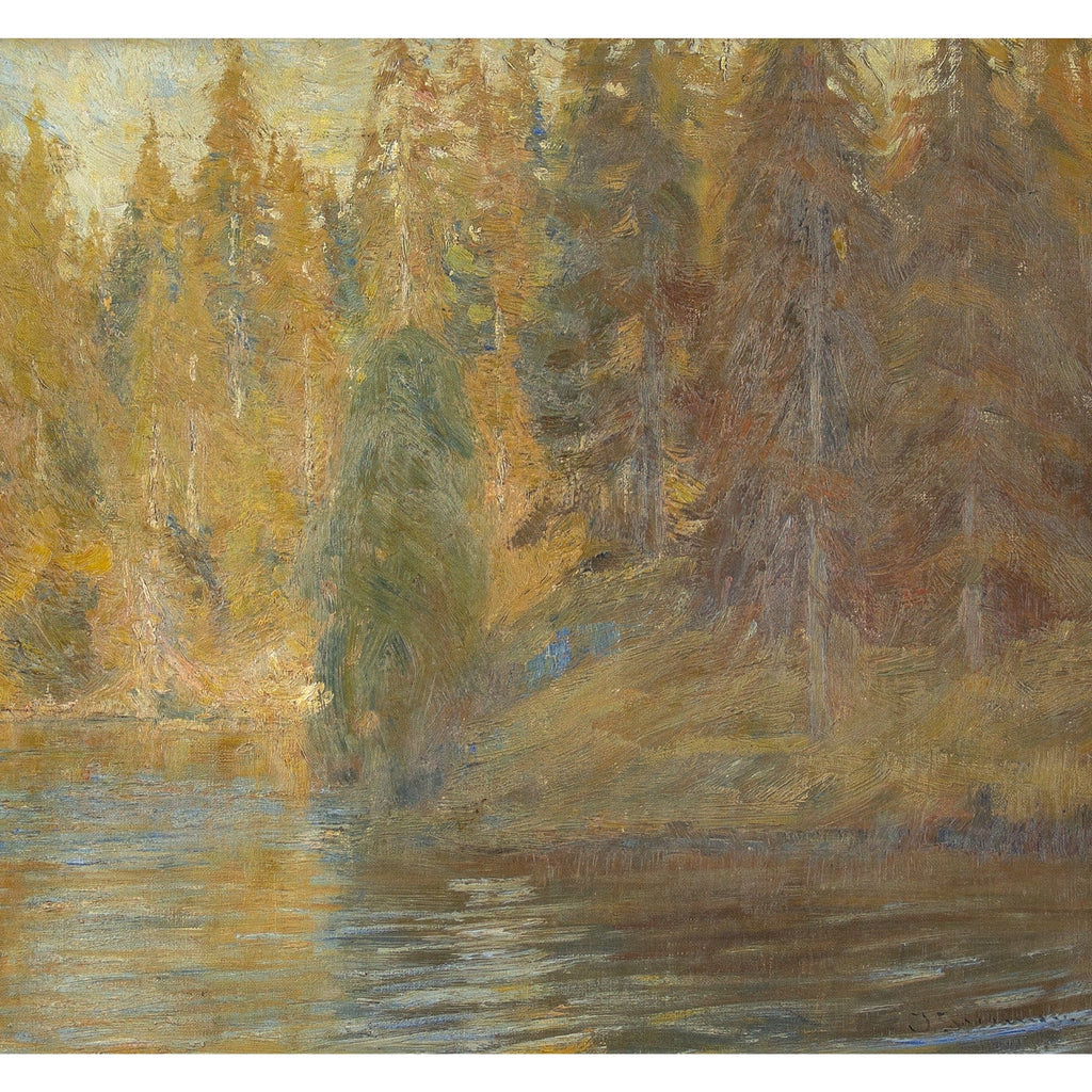 Johannes Grenness, Impressionistic Forest Landscape – Brave Fine Art