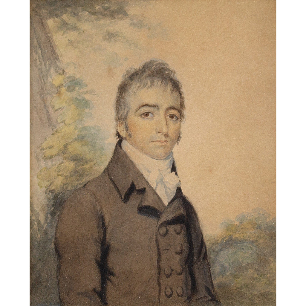 English School Regency Period Portrait Of A Gentleman