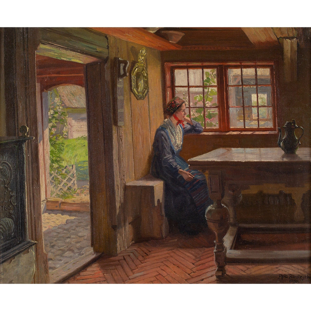 Robert Panitzsch, Interior Scene With Young Woman By A Window – Brave ...
