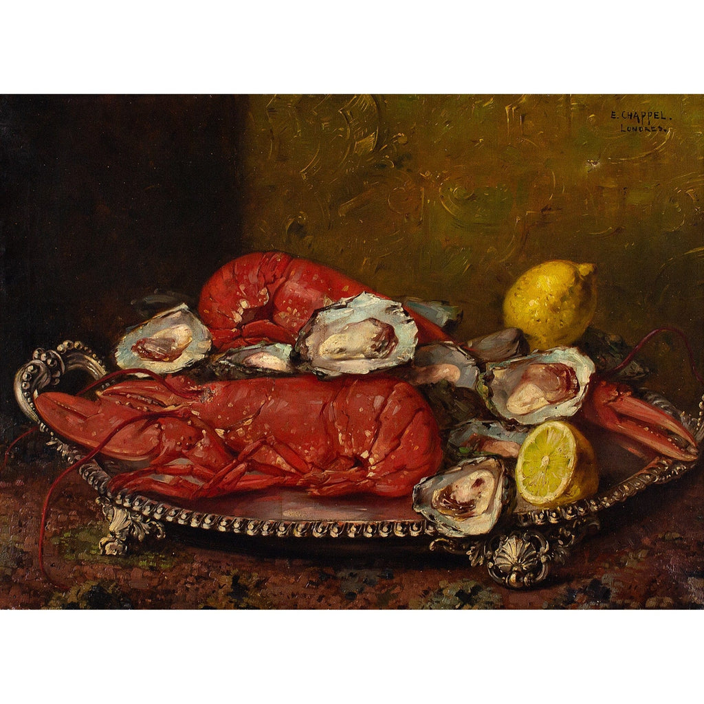Edward Chappel, Still Life With Lobsters & Oysters – Brave Fine Art