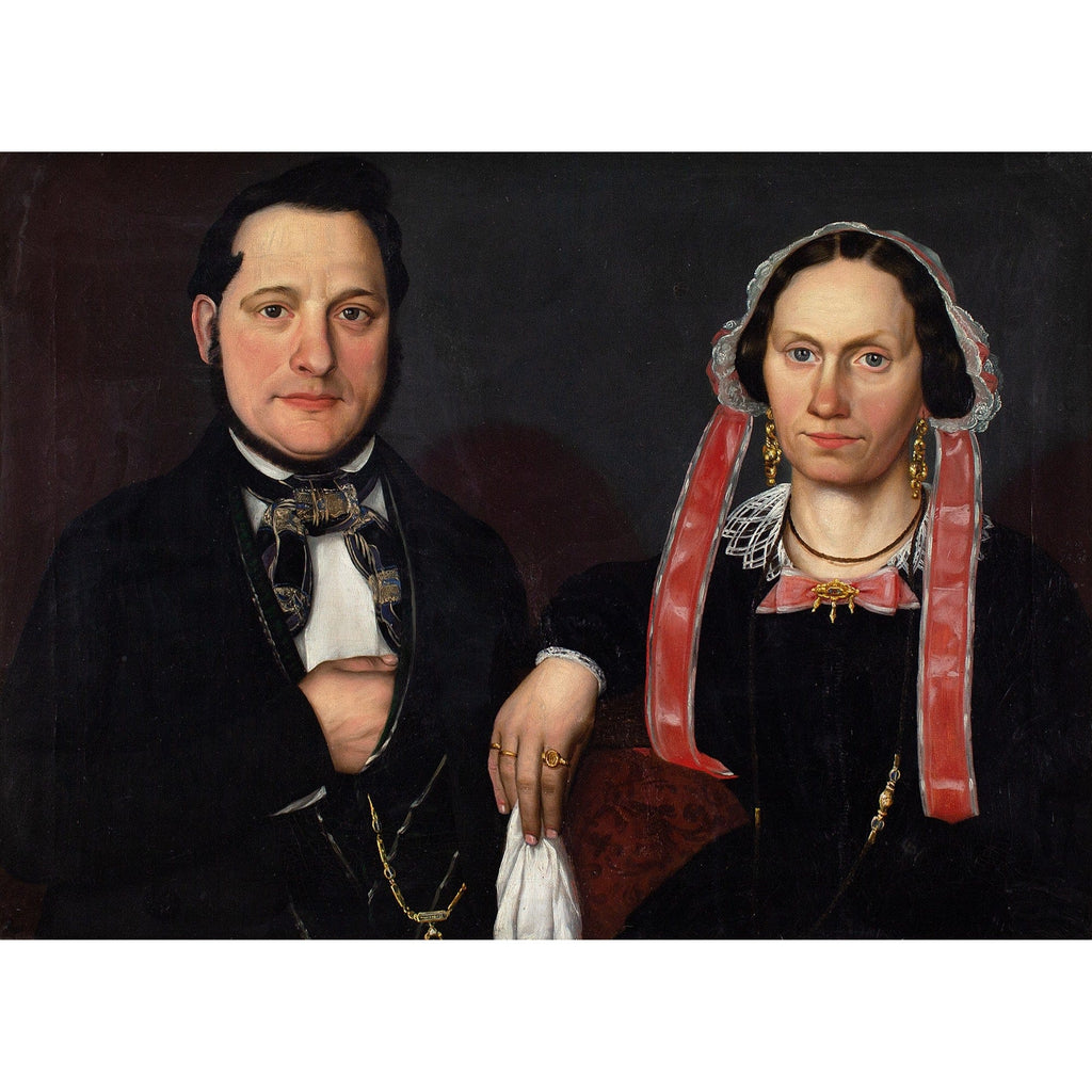 Mid-19th-Century German School, Wedding Portrait