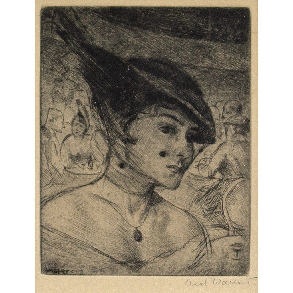Axel Wallert, Fashionable Lady With Feathered Hat – Brave Fine Art