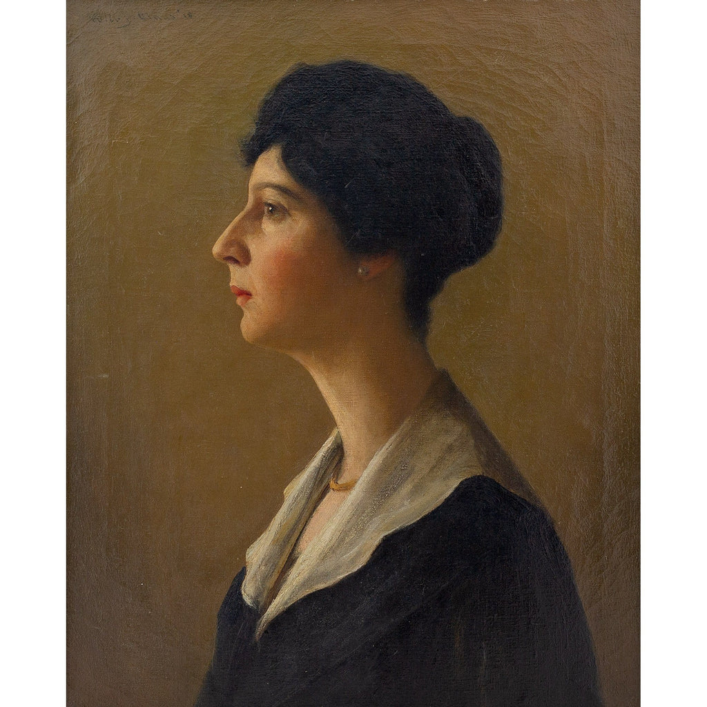 William Anton Joseph Claus, Portrait Of A Lady In Profile