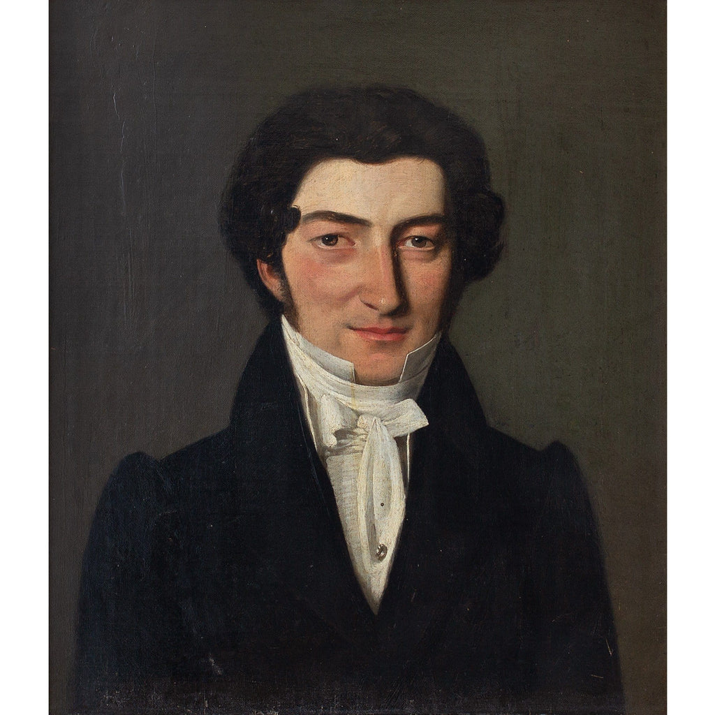 19th-Century Danish School Portrait Of A Dashing Gentleman